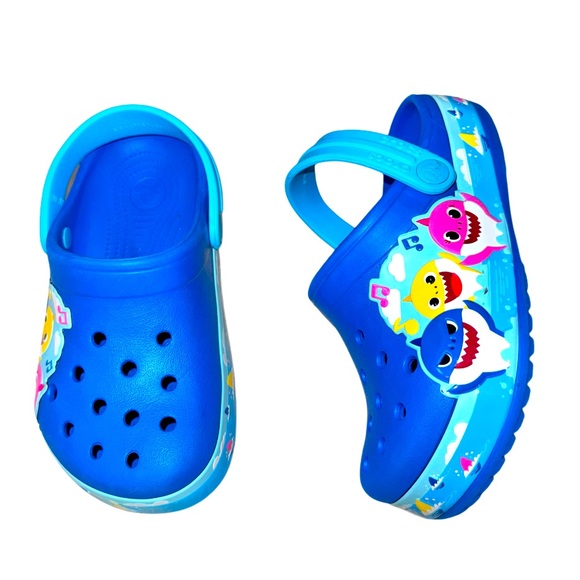 CROCS | Shoes | Crocs Baby Shark Blue Clogs Youth Boys Shoes Size ...